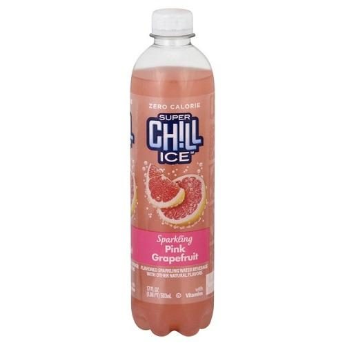Super Chill Ice Sparkling Water Beverage, Pink Grapefruit | Fig App